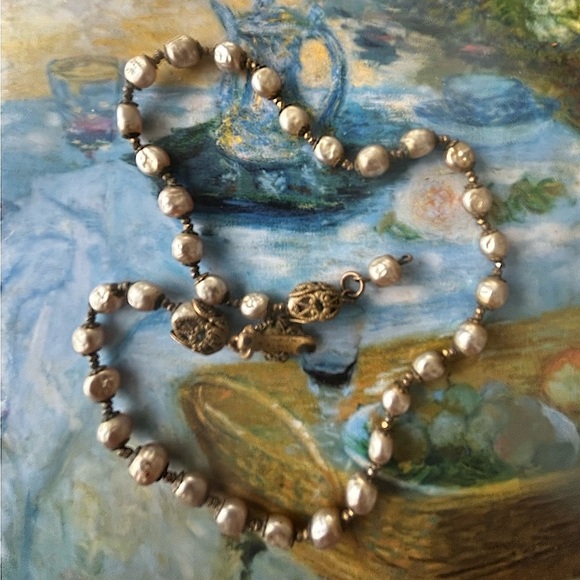 Miriam Haskell | Jewelry | Vintage Miriam Haskel Signed Pearl Necklace ...